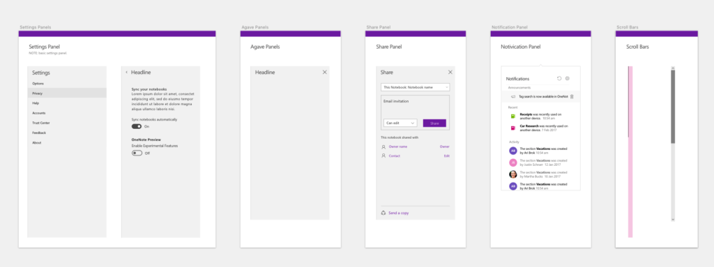 Microsoft OneNote Design System Toolkit « Ashlee Hunter || Designer